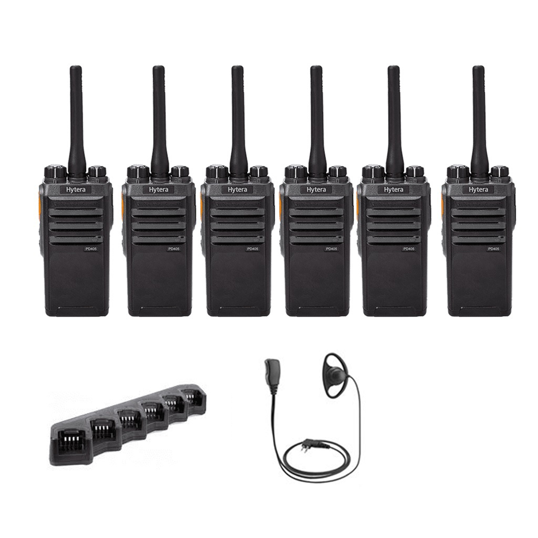 Hytera PD405 Two Way Digital Radio x6 Bundle | Direct Radios