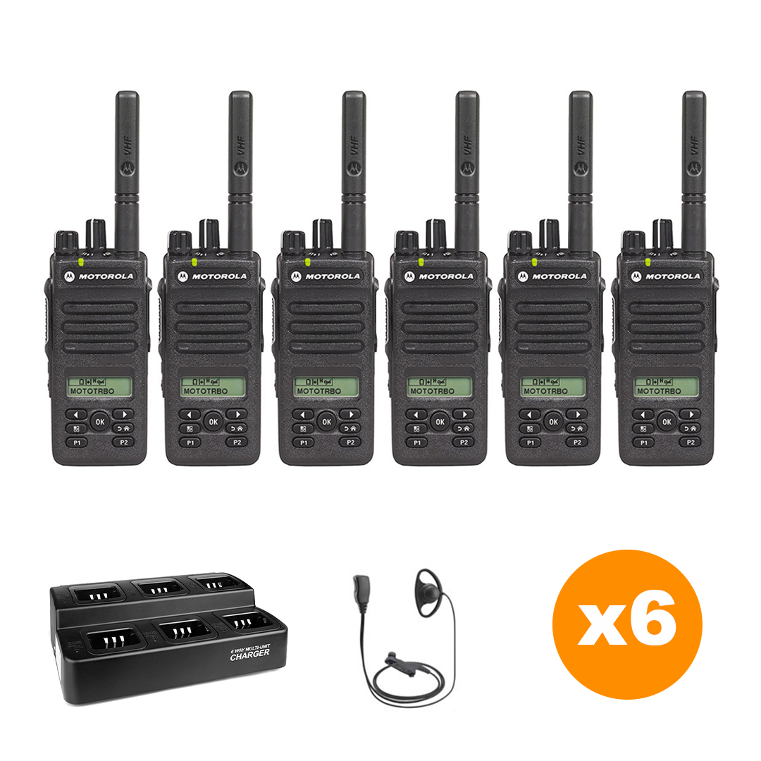 Motorola DP2600e Digital Radio x6 Bundle | Direct Radios
