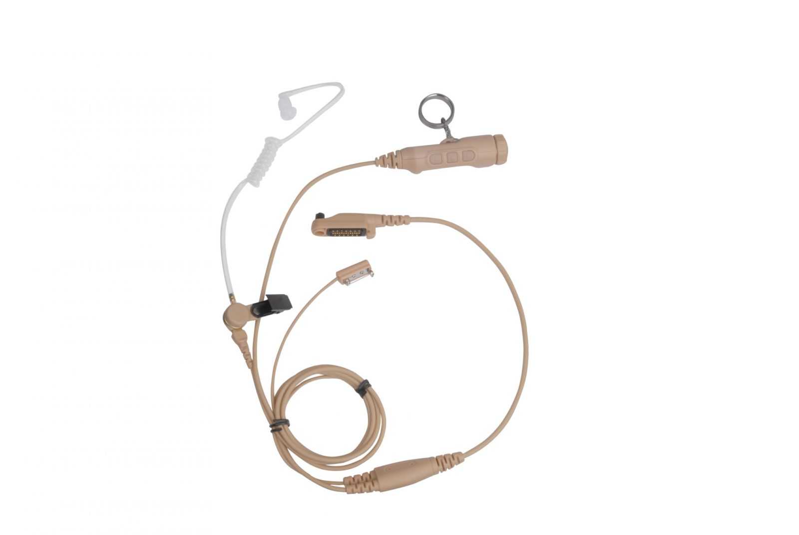 HYT 3-wire Dual-PTT Surveillance Earpiece with Transparent Acoustic ...