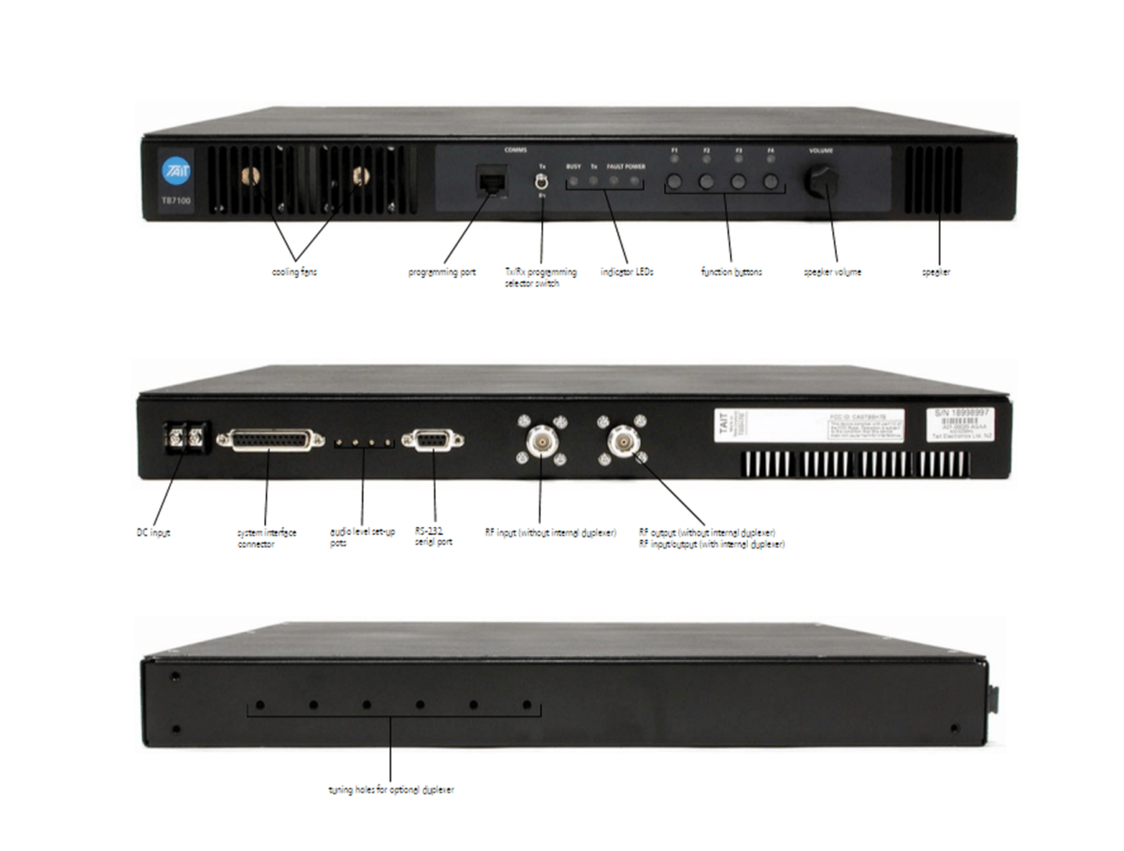 Tait TB7100 Base Station - 66-88MHz | Direct Radios