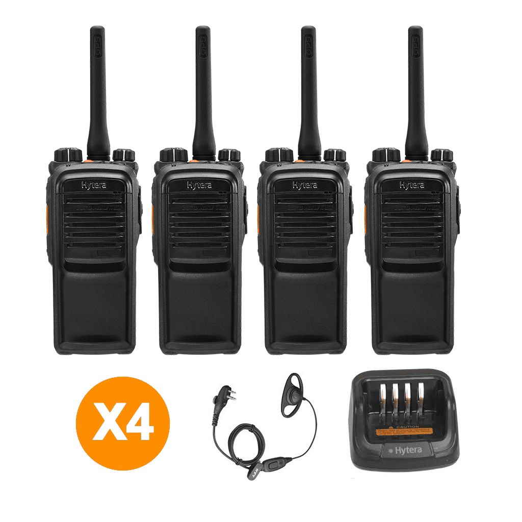 Hytera PD705LT Two Way Digital Radio x4 Bundle | Direct Radios